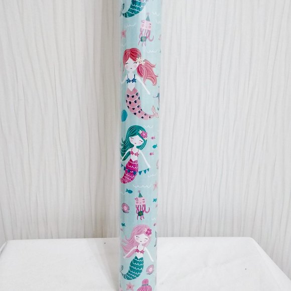 Party Supplies | Mermaids On Aqua Background Premium Gift Wrapping ...
